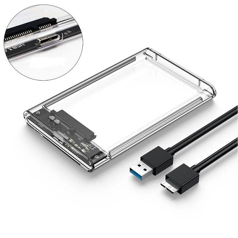 2-5-Inch-HDD-SSD-Case-SATA-to-USB-3-0-5Gbps-Tool-Free-Transparent ...