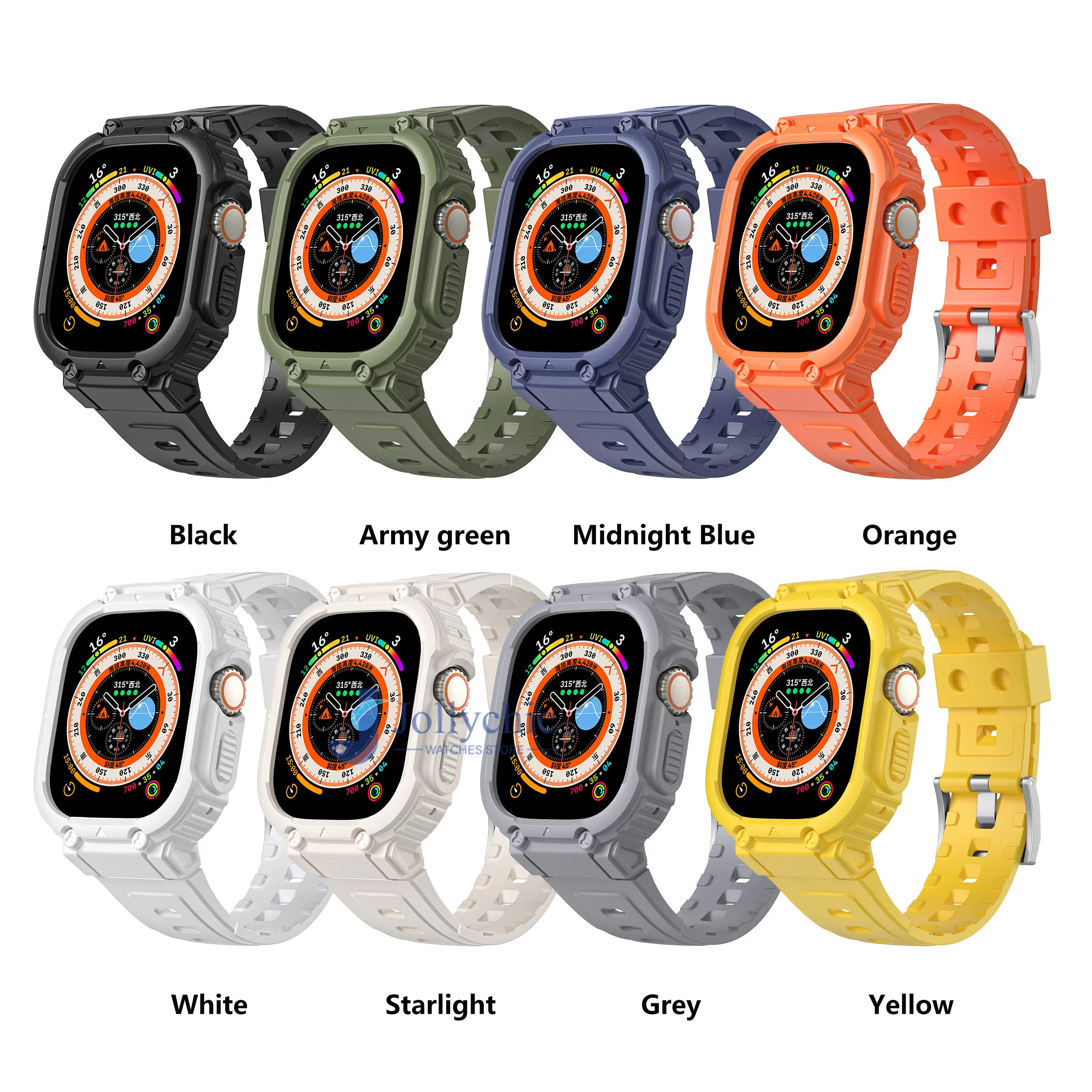 Tactical Apple Watch Band Rugged IWatch Case Stealth Rhino