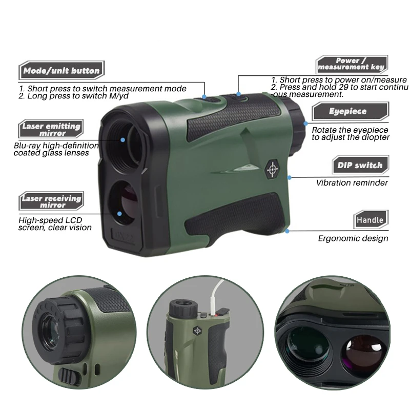 iMeter-Laser-Rangefinder-650-Yard-6x-Telescope-Distance-Meter-Height ...