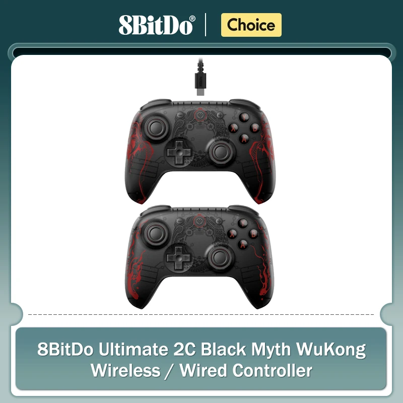 8bitdo-final-2c-controlador-de-jogo-sem-fio-gamepad-com-fio-wukong-mito ...