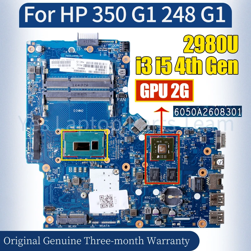 6050A2608301-For-HP-350-G1-248-G1-Laptop-Mainboard-2980U-i3-i5-4th-Gen ...