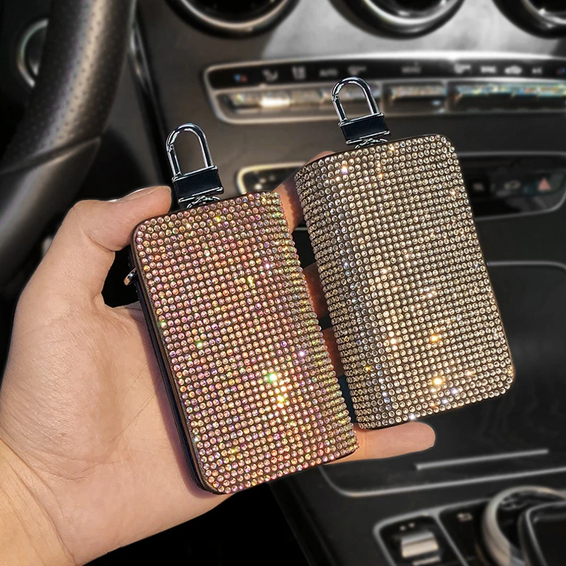 Diamond-Car-Keychain-Cover-Storage-Case-Key-Chain-Key-Case-Wallet ...