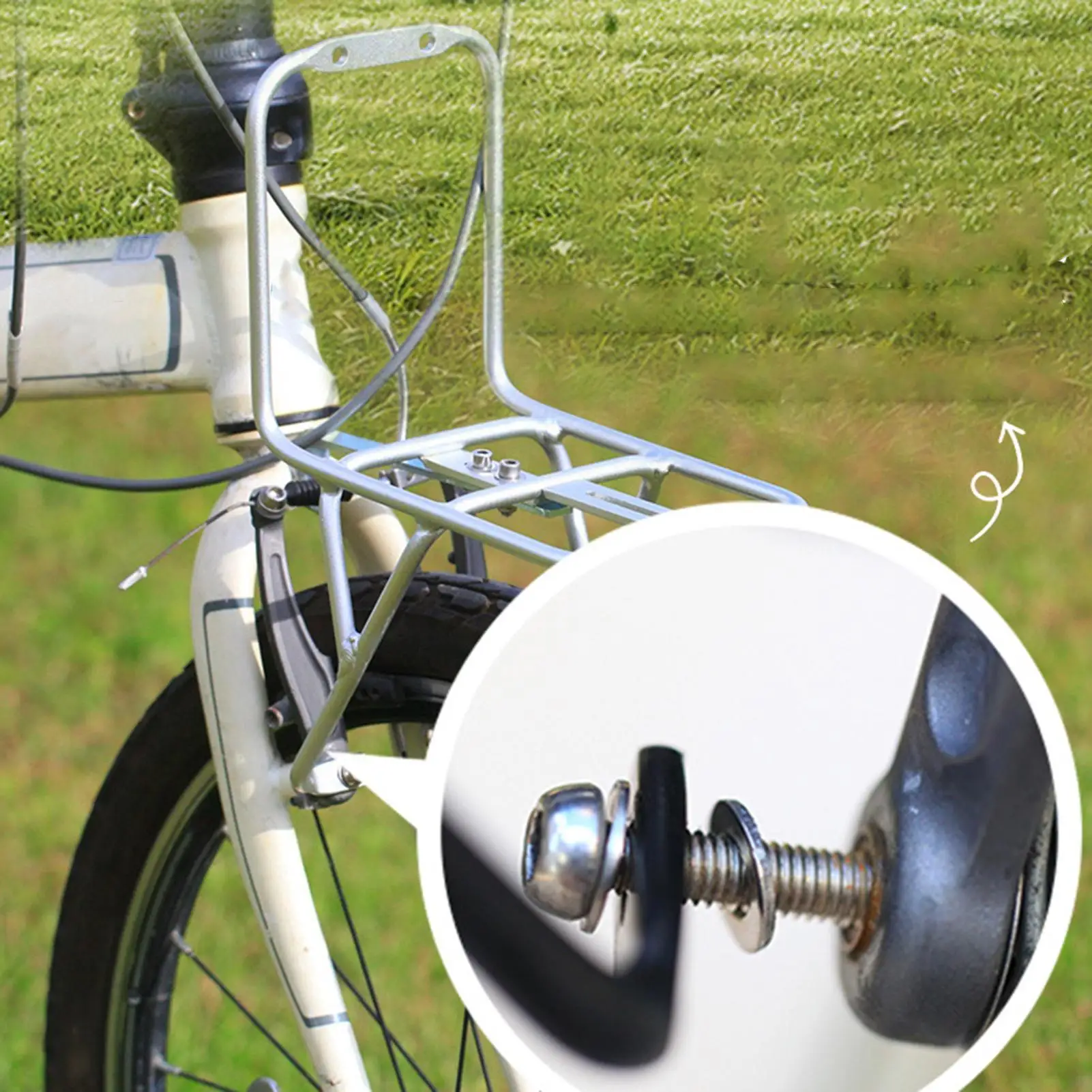 Front Bike Rack Aluminum Alloy Stand Heavy Duty Bike Cargo Rack For ...