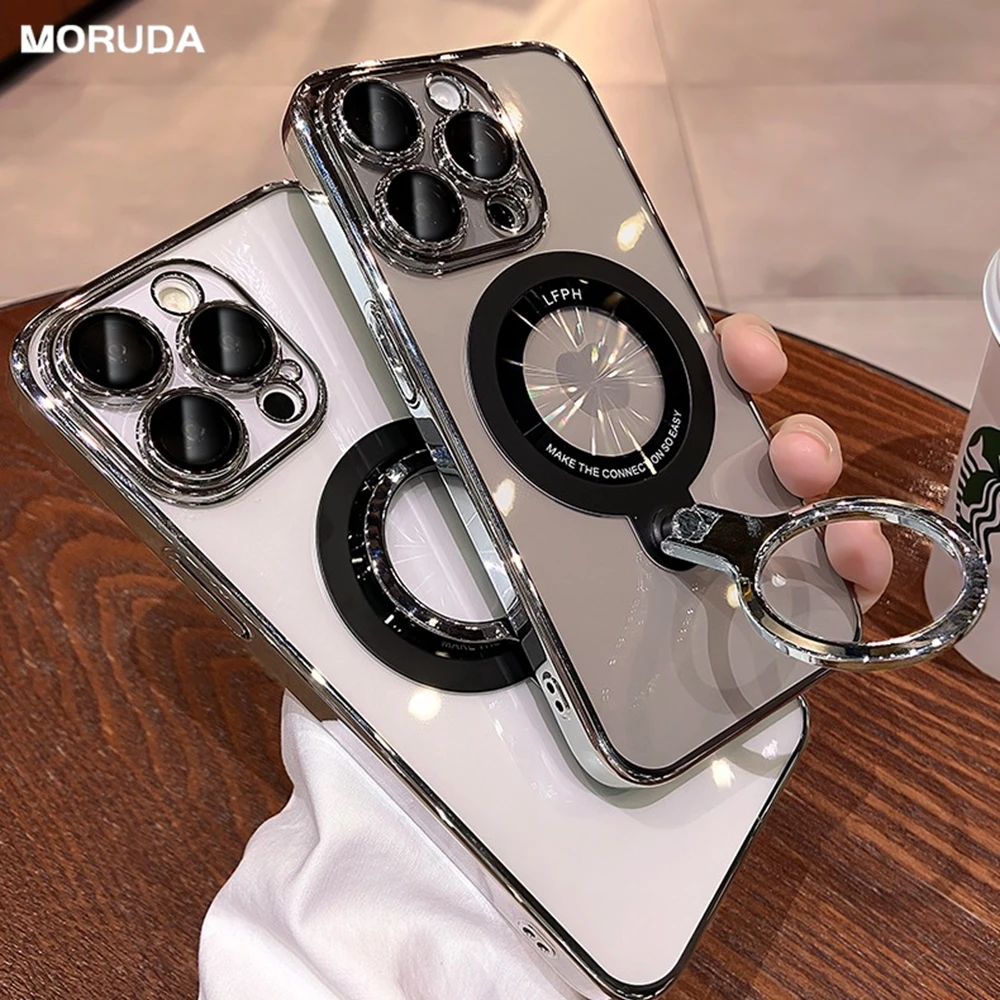 Magnetic-For-Ring-Folding-Bracket-Cover-For-iPhone-13-12-11-15-Pro-14 ...