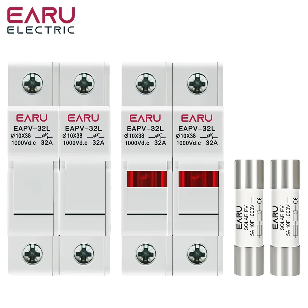 One-Set-2P-Parallel-DC-Fuse-Holder-10-38mm-High-Voltage-Solar-PV-1000V ...