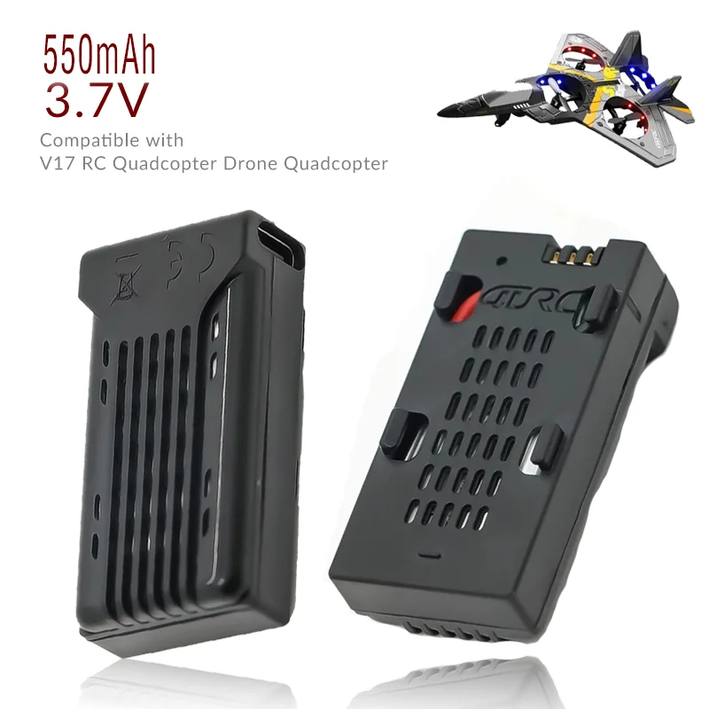 3-7V-550mAh-V17-RC-Drone-Airplane-Battery-Rechargeable-Lipo-Battery ...