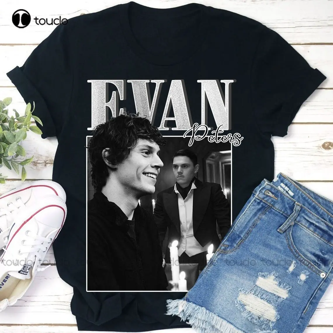 Evan Peters Shirt Vintage Retro Vintage 90S Graphic Tee Unisex Adult T ...