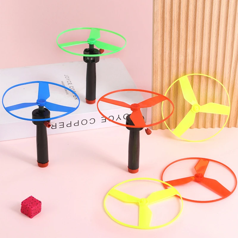 10Pcs-Colorful-Plastic-Pull-Line-UFO-Flying-Saucer-Outdoor-Game-Toys ...