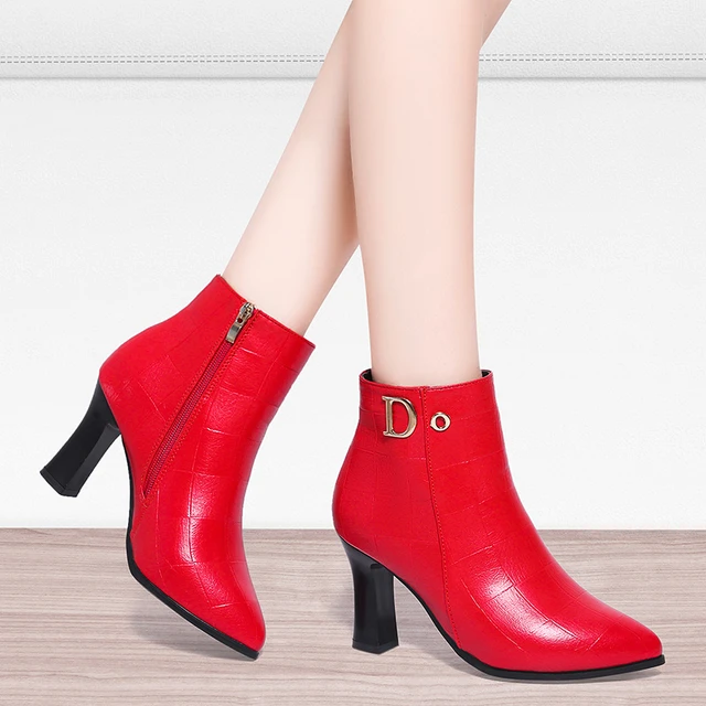 Low High Heel Boots For Women