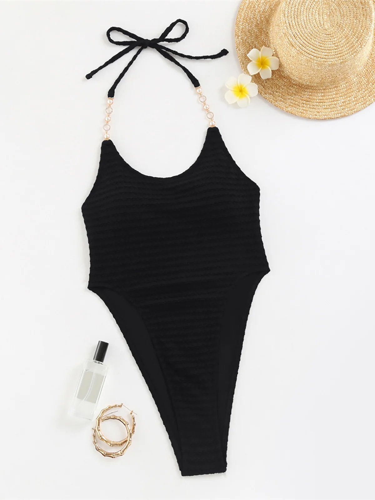Wrinkled-Halter-Extreme-Mini-Micro-Thong-Women-Swimwear-One-Piece ...
