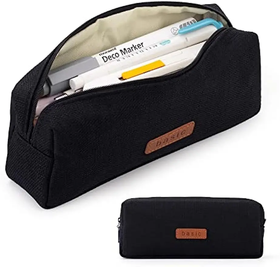 Canvas Pencil Case Student Pouch Coin Cosmetic Bag Office Stationery ...