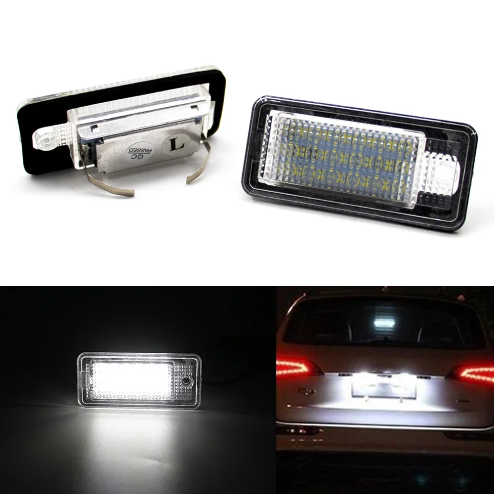 2PCS-LED-License-Number-Plate-Light-8E0807430A-8E0807430B-For-Audi-A3 ...