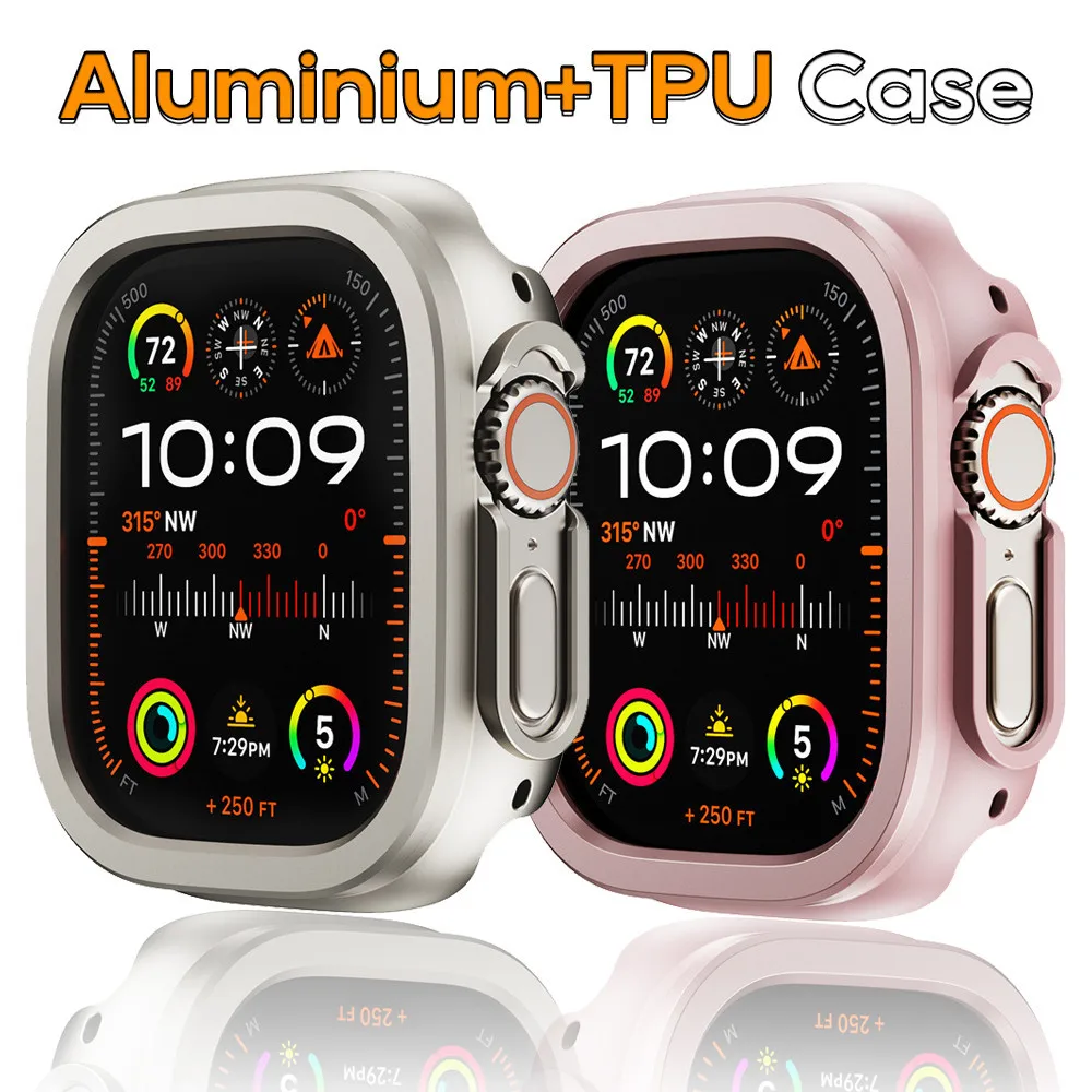 Aluminum-Alloy-metal-TPU-Case-For-iWatch-Ultra-49mm-45mm-41mm-Bumper ...