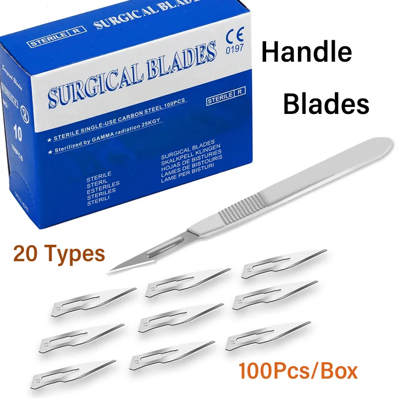 100pcs Dental Surgical Blades Surgical Scalpel Knife For DIY Cutting ...