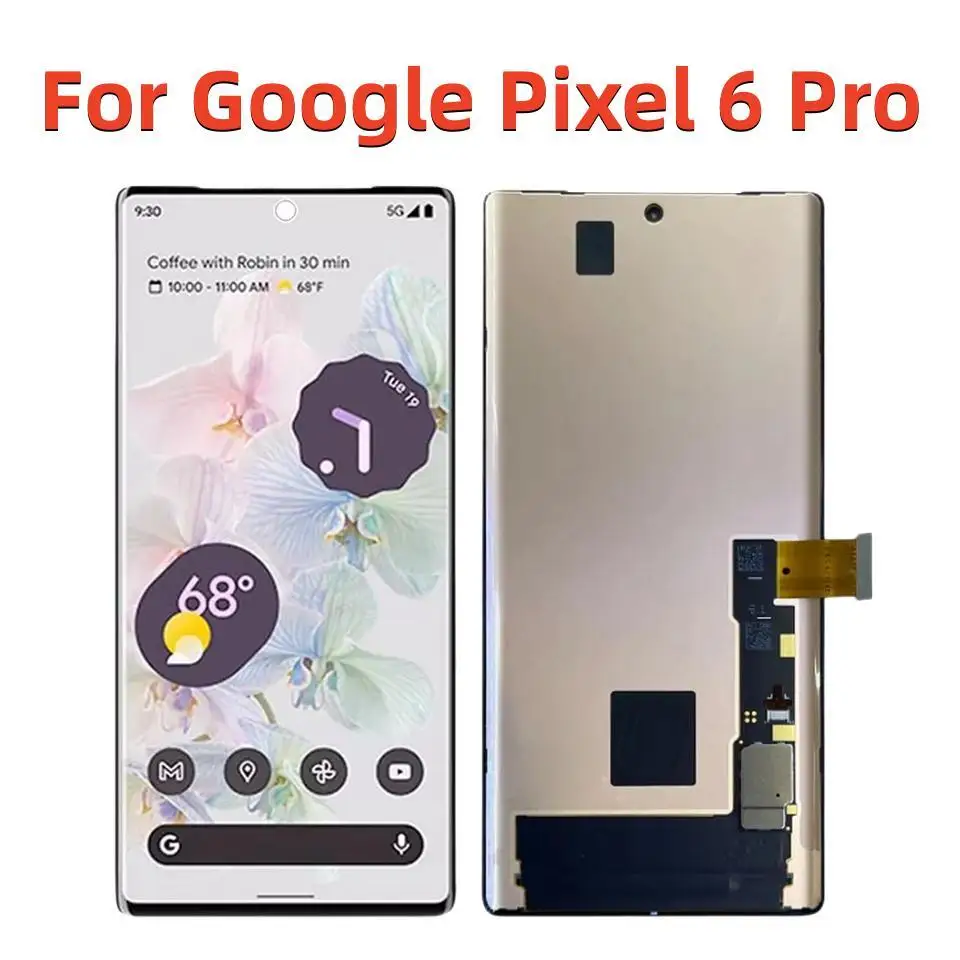 오리지널 Google Pixel 6 Pro LCD 디스플레이 (프레임 포함), 6.71 "픽셀 6 프로 글루그 G8VOU 터치 ...