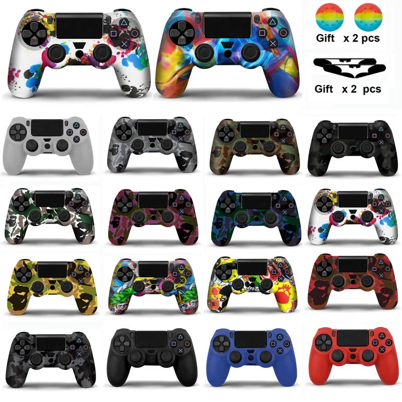 Silicone Case For PS4 Controller Cover For dualshock 4 Gamepad joystick ...