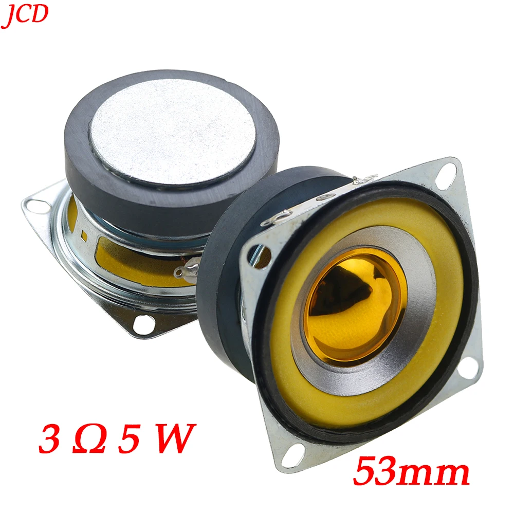 1PCS 3 Ohm 5 Watt Audio 2.08 "53mm Full Range Rubber Cone Altavoz ...