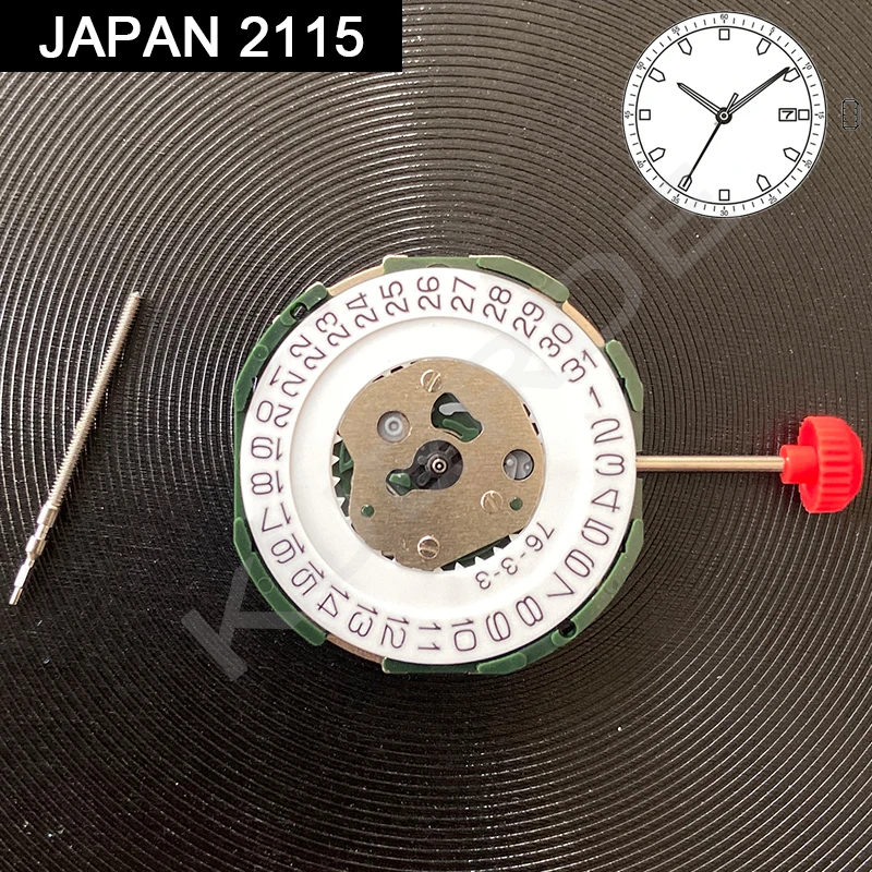 JAPAN Standard 2115 Quartz Movement Watch Parts Repair Accessories With ...