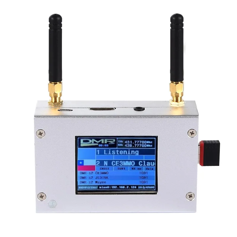 Duplex MMDVM Hotspot w/ Aluminum Alloy Shell Color Display Screen Supporting For C4FM/DMR/DSTAR ...