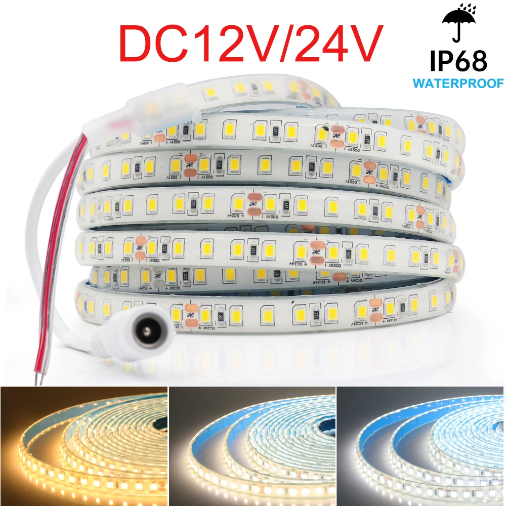 IP68-Waterproof-LED-Strip-Light-DC12V-24V-2835-120LEDs-m-Flexible-Adhesive-Outdoor-Lamp-3000K ...