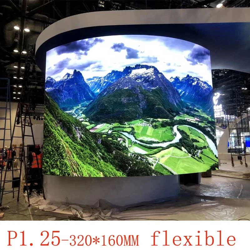P1.25 Full Color HD Indoor Flexible Screen Panel LED Display RGB Matrix ...