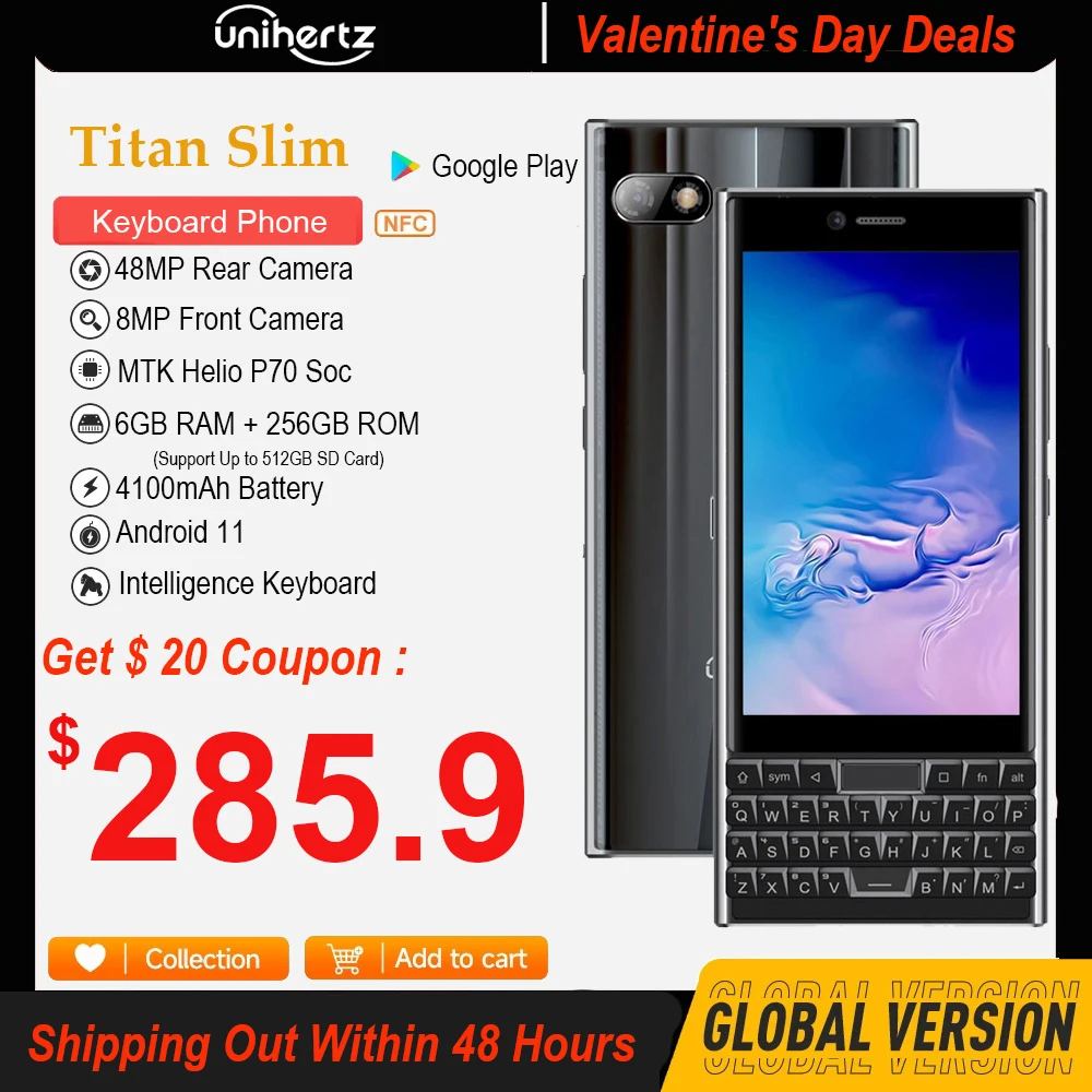 Unihertz Titan Slim Smartphone 6gb 256gb Android English Russian Qwerty ...