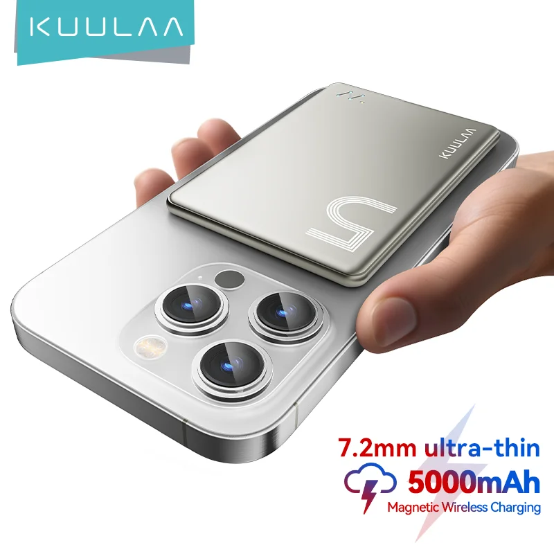 KUULAA-5000mAh-Magsafe-Power-Bank-20W-Portable-Ultra-thin-Magnetic ...