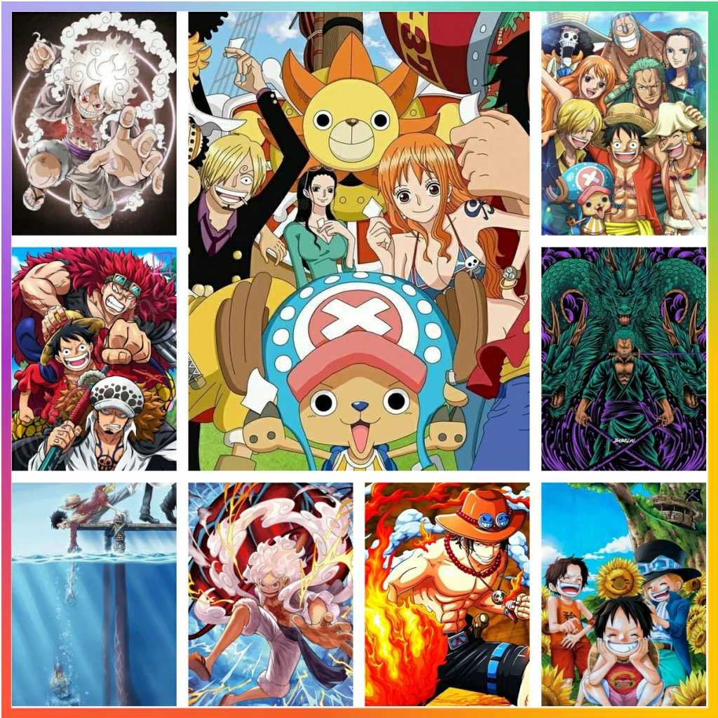 One-Piece-Luffy-Japan-Cartoon-Diamond-Painting-Cross-Stitch-Mosaic ...