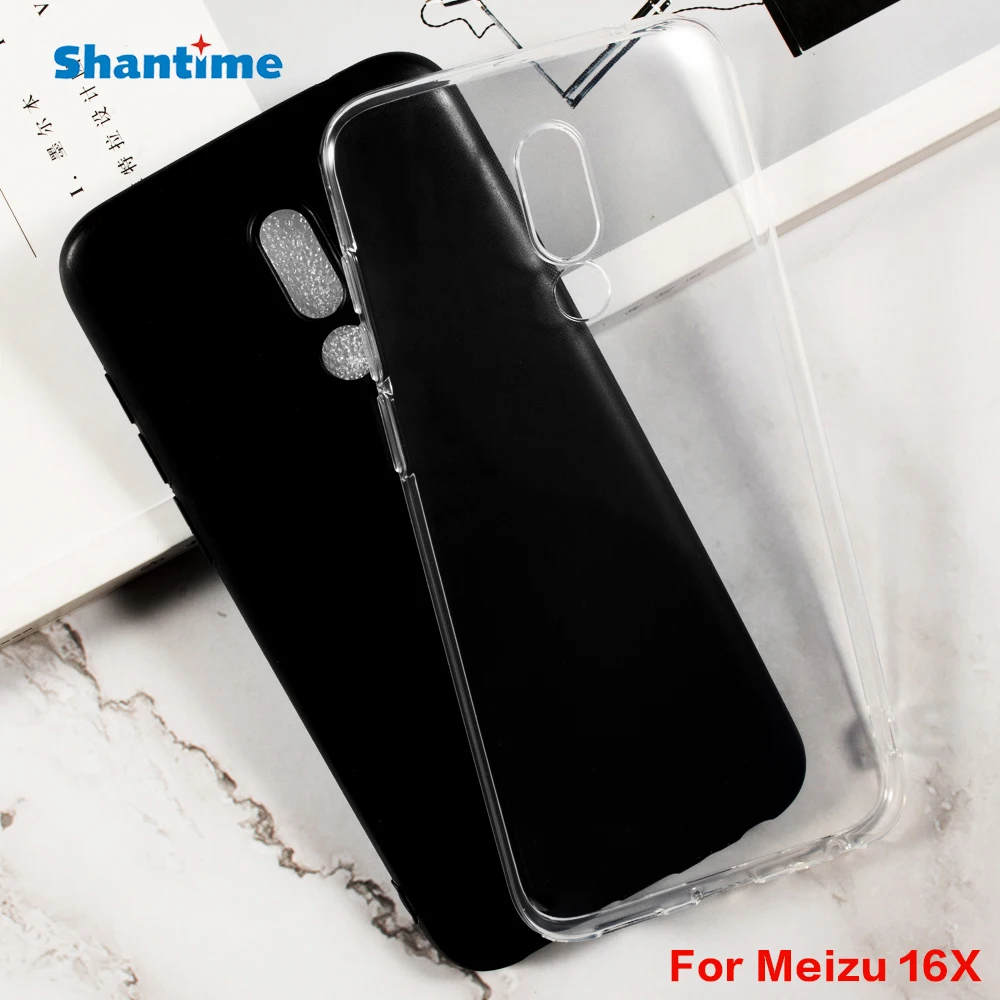 For Meizu 16X Gel Pudding Silicone Phone Protective Back Shell For ...