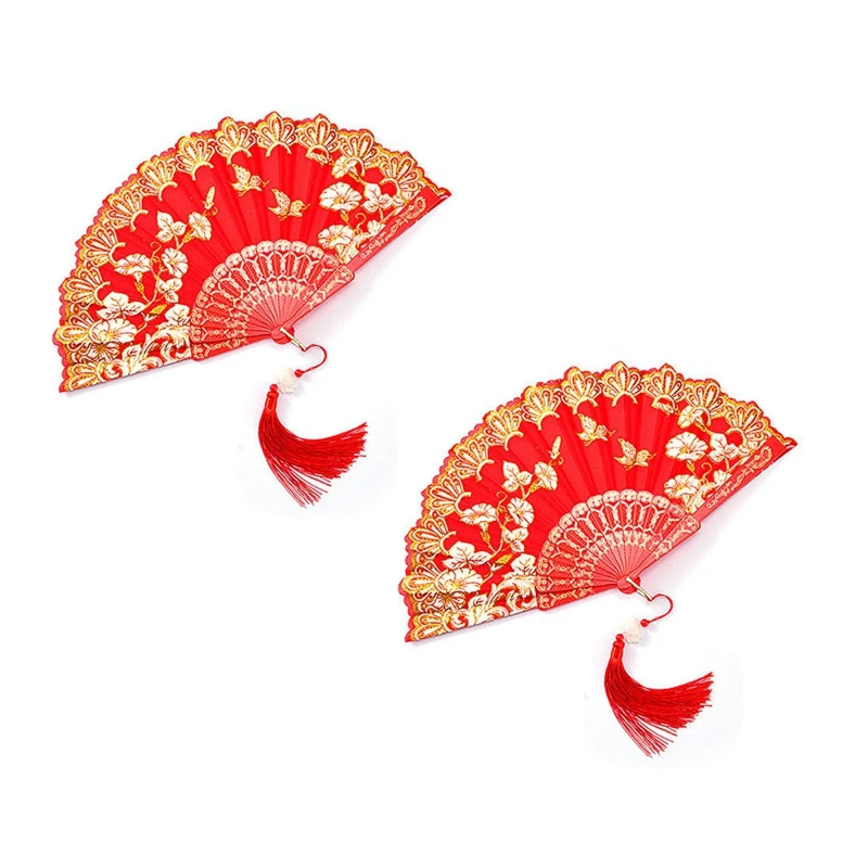 Chinese-Style-Ancient-Fan-Lady-Cheongsam-Folding-Fan-Dance-Hand-Fan ...