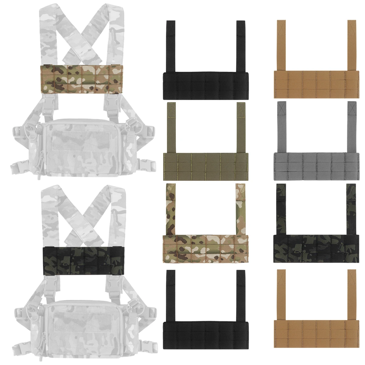 Airsoft-Tactical-Chest-Rig-Molle-Expansion-Plate-Navigation-Pouch-Phone ...