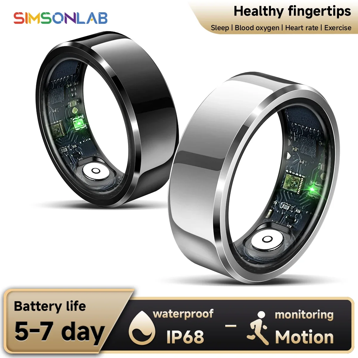 Smart-Ring-2024-Men-Women-Health-Detection-Heart-Rate-Blood-Oxygen ...