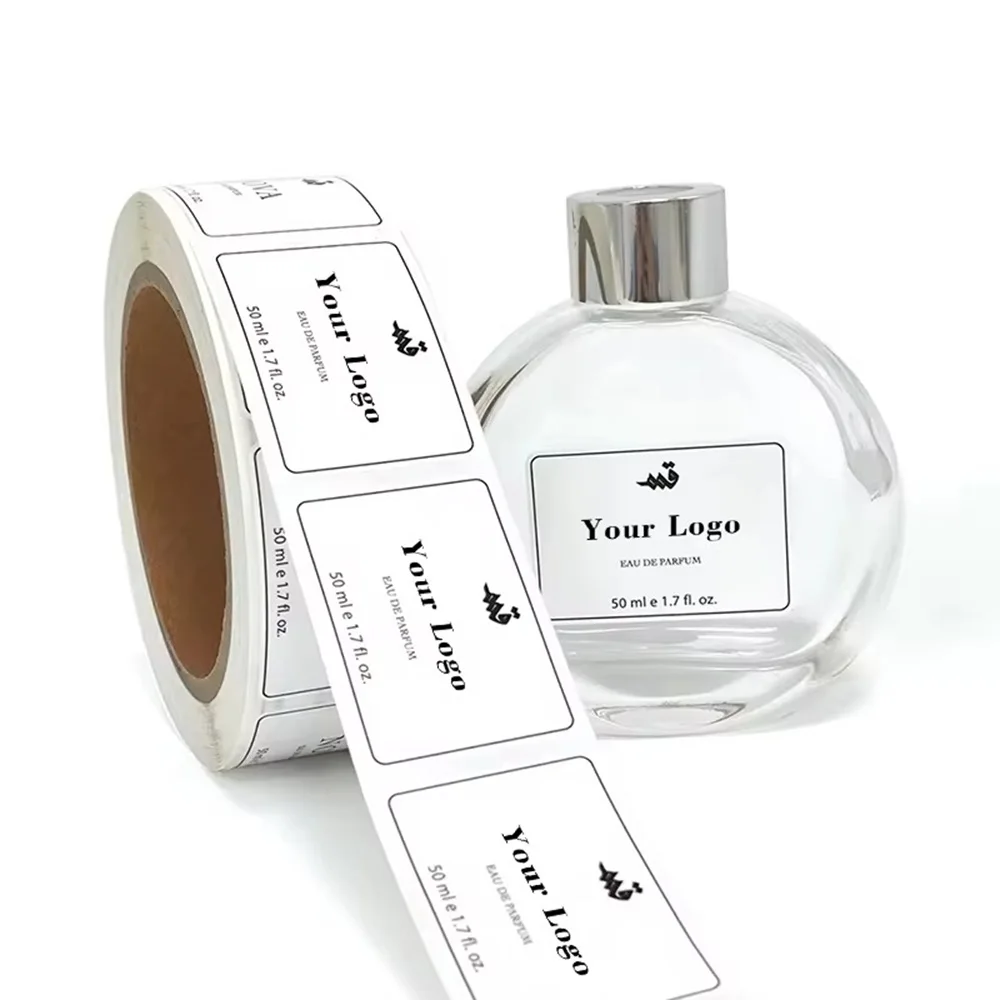 Custom Clear Perfume Bottle Labels | Mini 10ml–100ml Transparent Flower ...
