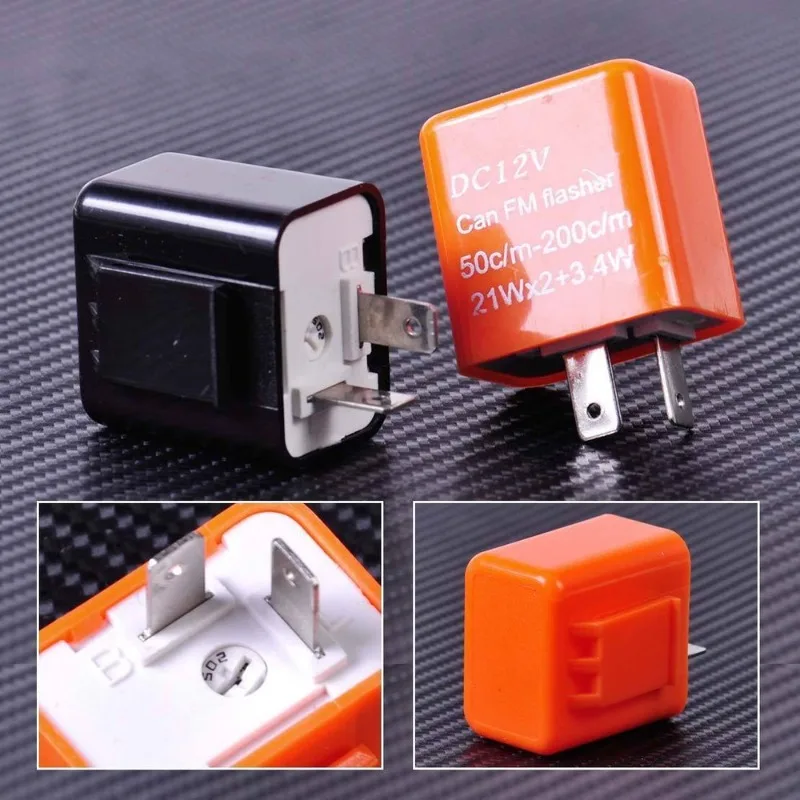 2Pin Motorcycle LED Flasher Relay Adjustable Frequency of Turn Signal ...