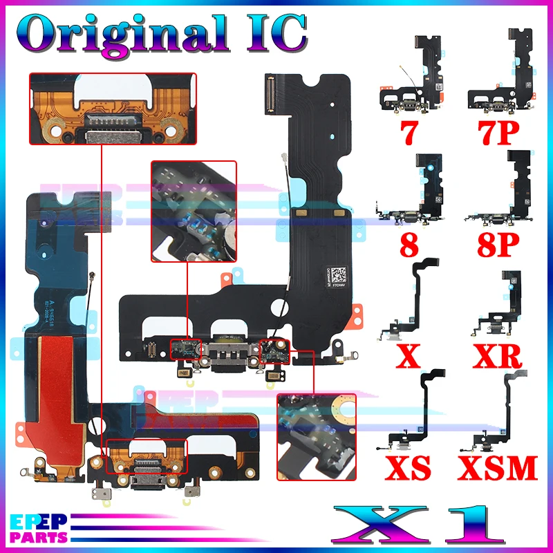 Original ic usb conector módulo de carregamento doca para iphone 7 8 ...