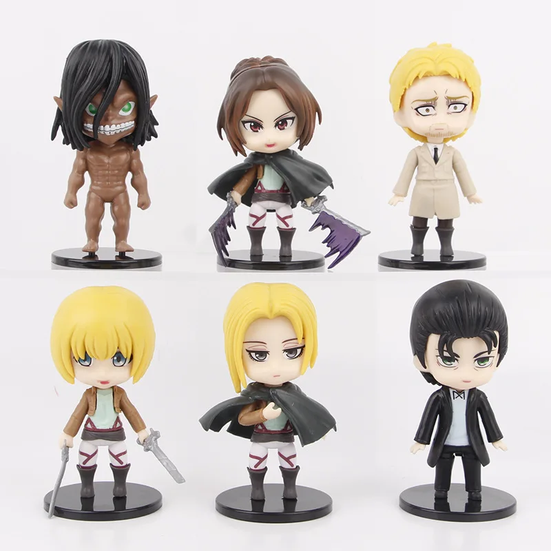 6pcs-set-Titan-Eren-Jaeger-Levi-Ackerman-Armin-Arlert-Hange-Zoe-Reiner ...