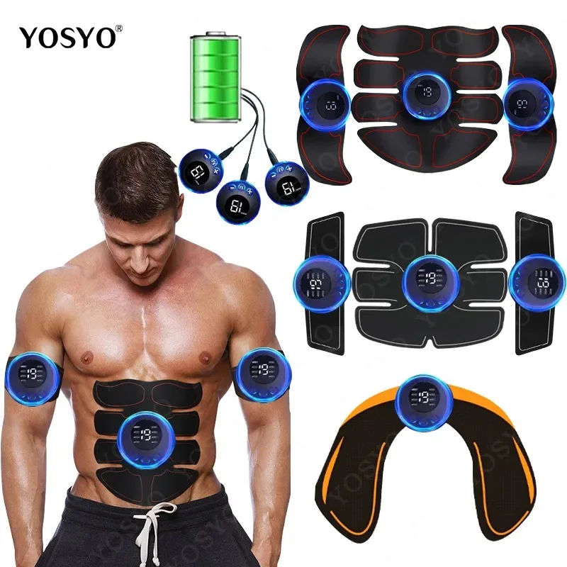 Wireless Muscle Stimulator Intelligent Fitness USB Charge Abdominal Hip ...