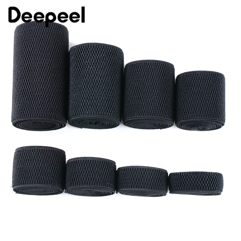 5Yards-Black-White-Elastic-Band-20-100mm-Stretch-Rubber-Strap-Garment ...