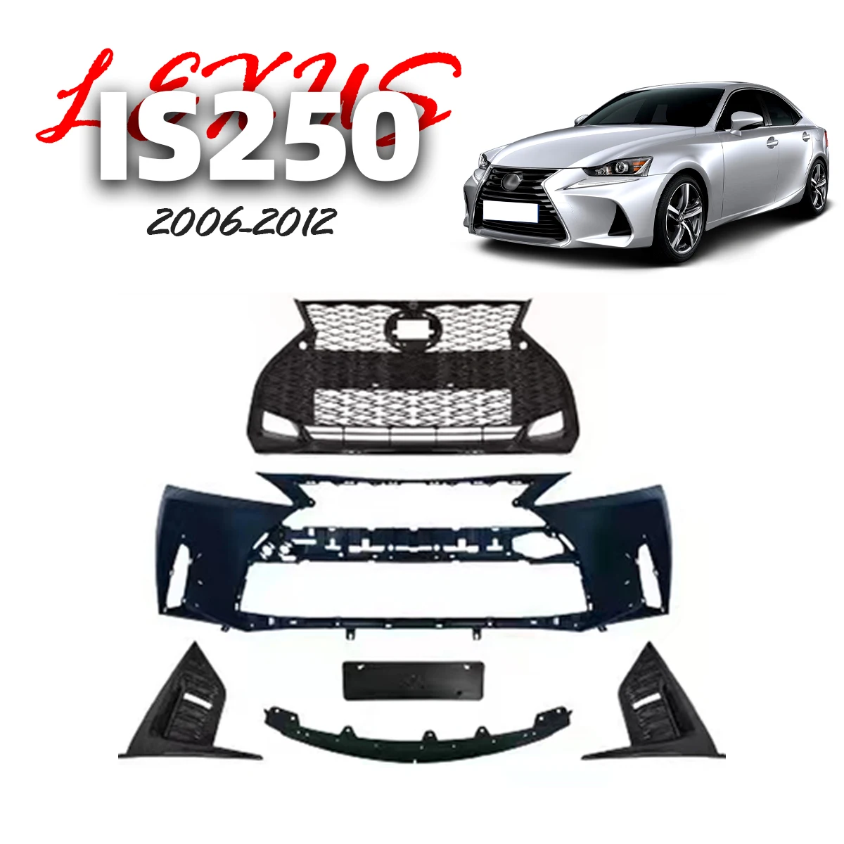 Car Accessories Body Kit Front Bumper Headlights For Lexus IS250 IS300 ...