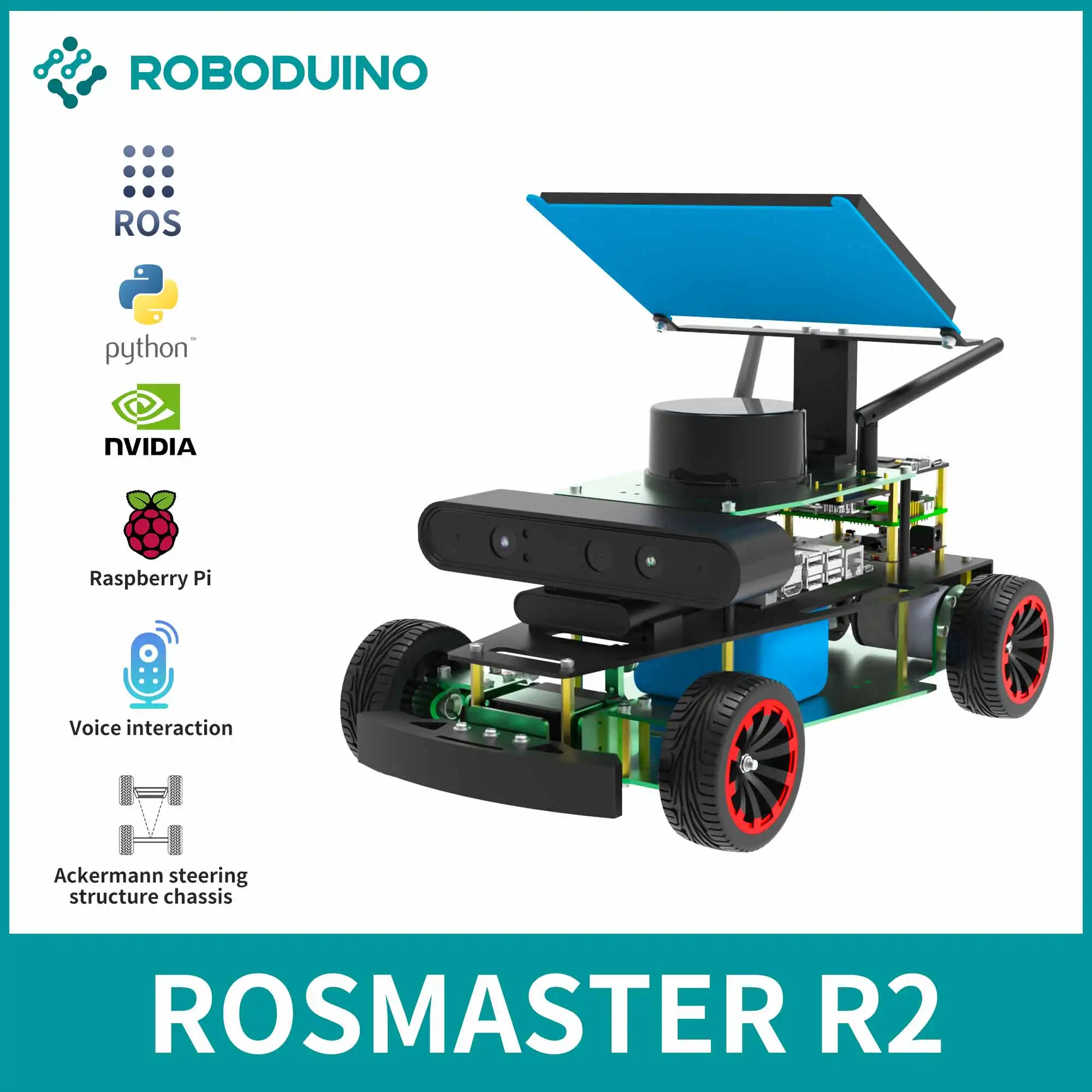 ROSMASTER-R2-ROS2-Robot-Ackerman-steering-Python-Programming-AI-SLAM-Mapping-Navigation ...