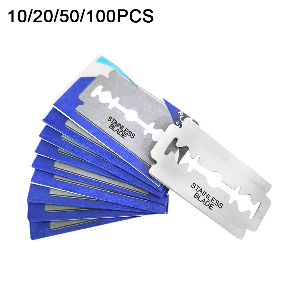 10-20-50-100pcs-Double-sided-Razor-Blade-Stainless-Steel-Razor-Blades ...