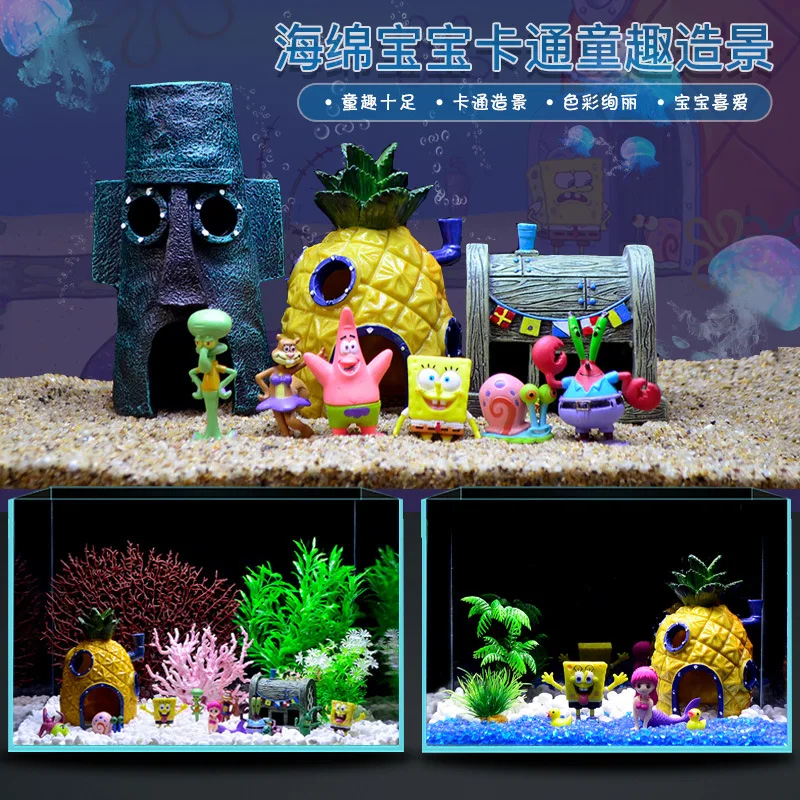 Aquarium-Castle-Decor-Accessories-Cute-Anime-Pineapple-House-Action ...