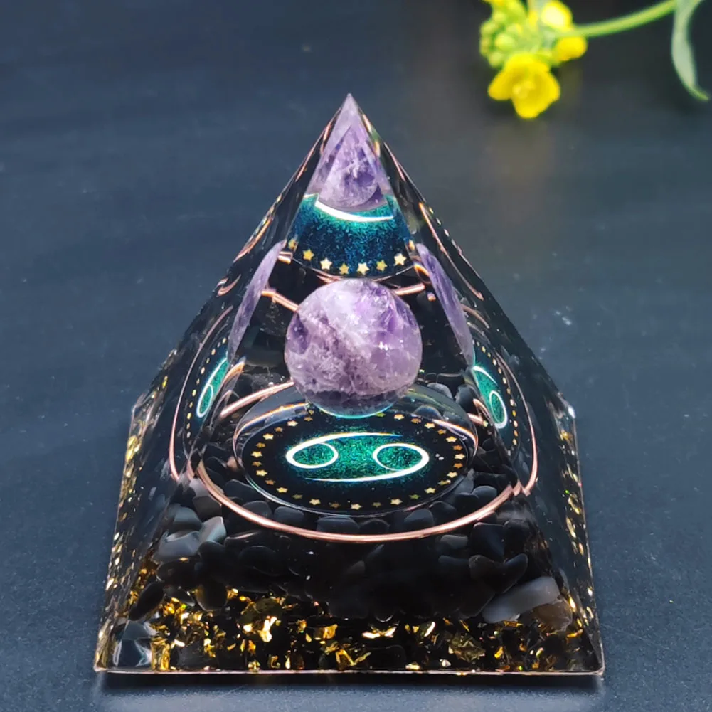 Constellations Crystal Pyramid Energy Generator Meditation Yoga Natural ...