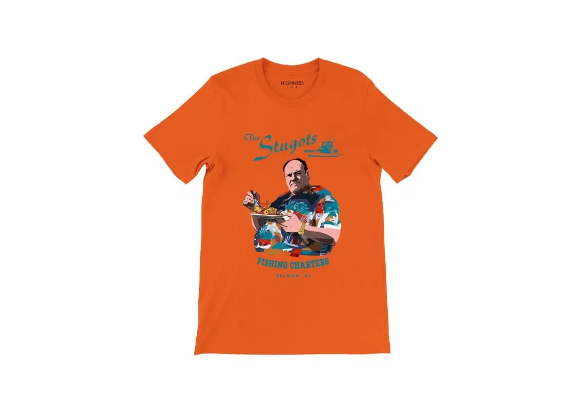 Tony-Soprano-on-his-boat-The-Stugots-Tee-The-Sopranos-James-Gandolfini ...