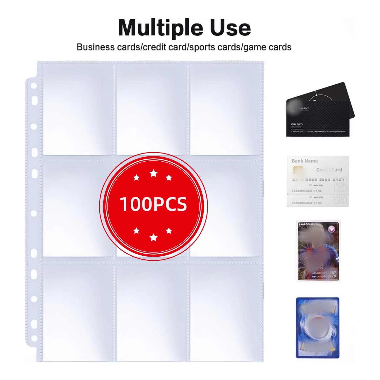 1800-Pockets-11-Ring-Binder-Double-Sided-Trading-Card-Pages-Sleeves-9 ...