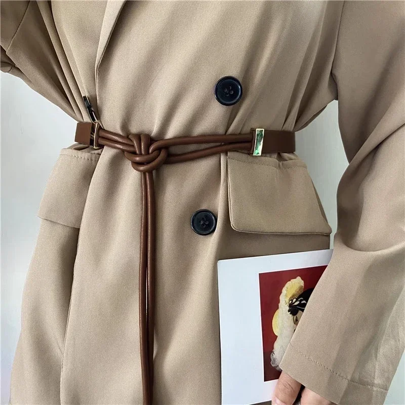 Creative-PU-Belts-for-Woman-Knot-Style-Belts-Winter-Coat-Skirt ...
