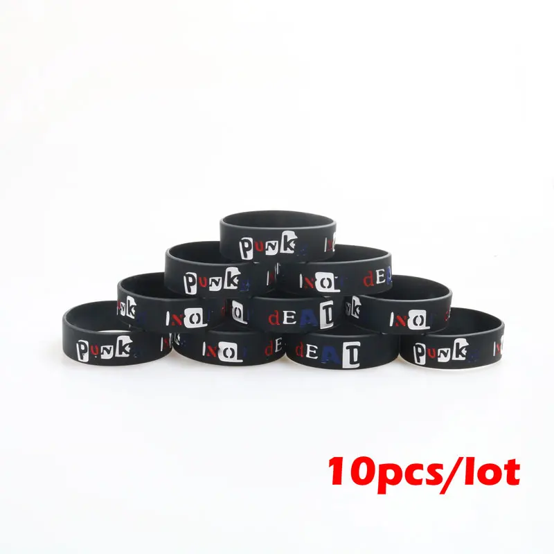 10pcs-Heavy-Metal-Bands-Silicone-Bracelets-Rock-and-Roll-Music ...