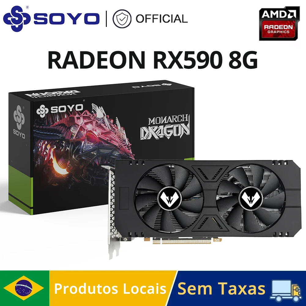 SOYO-AMD-Radeon-RX590-Gaming-Graphics-Card-Mem-ria-GDDR5-256Bit-PCIE3-0 ...