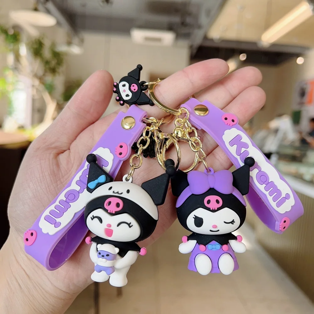 Wholesale-Kawaii-Sanrio-Kuromi-Keychain-Pvc-Doll-Key-Chain-Cartoon ...