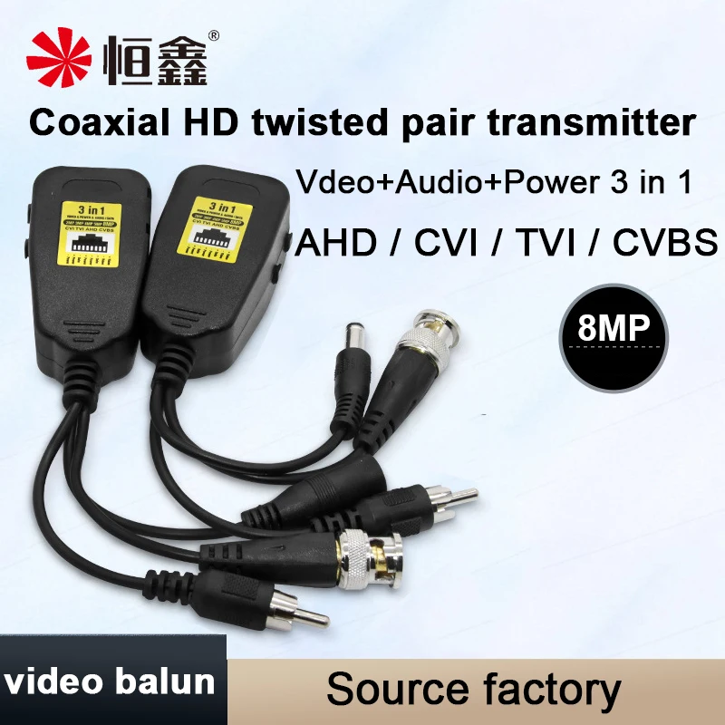 8MP-Video-Audio-Power-3in1-Twisted-Pair-Transmitter-Built-in-Anti ...